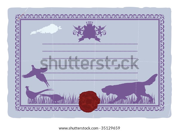 Old Postcard Coat Arms Seal Stock Vector (Royalty Free) 35129659 ...