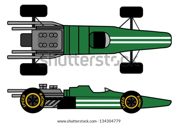 Old Racing Car Stock Vector (Royalty Free) 134304779 | Shutterstock