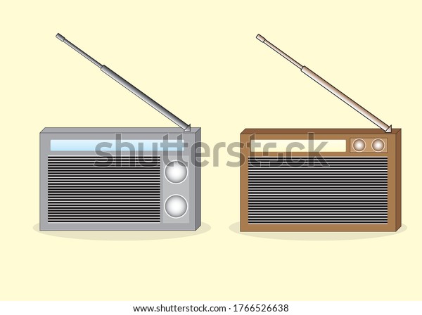Old Radio Classical Radio Cartoon Vector Stock Vector (Royalty Free ...