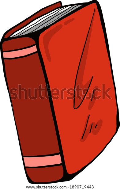 Old Red Book Illustration Vector On Stock Vector (Royalty Free ...