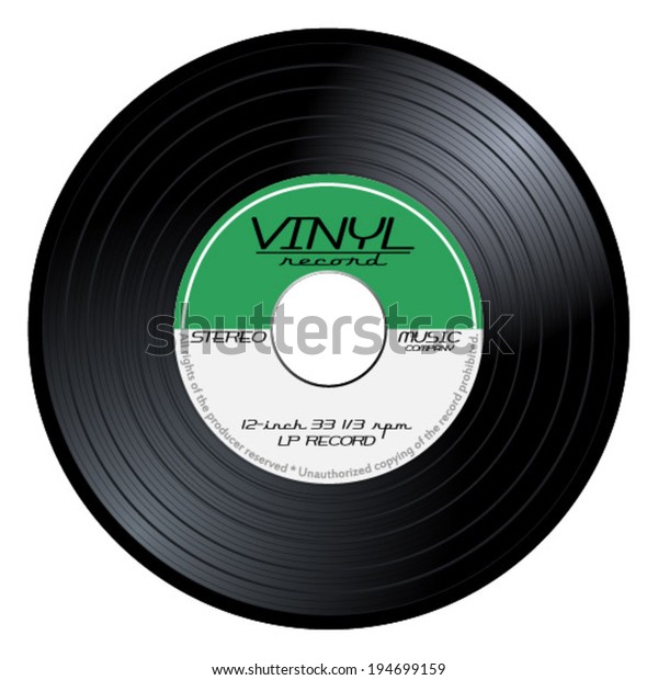 Old Retro Green Vinyl Record Lp Stock Vector (Royalty Free) 194699159 ...