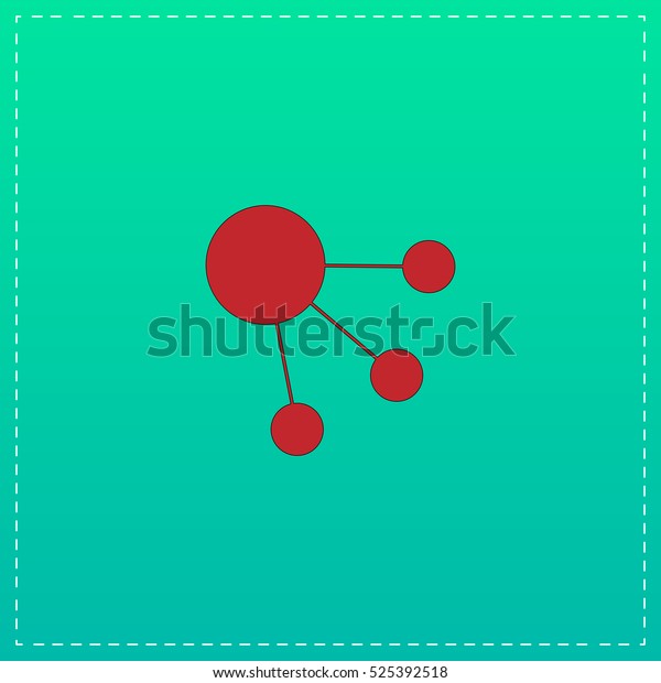 Old Satellite Red Vector Icon Black Stock Vector (Royalty Free ...
