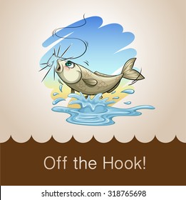 Idiom Off Hook Illustration Stock Vector (Royalty Free) 304108526