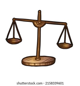 Old Scales Vector Illustration Isolated On Stock Vector (Royalty Free ...