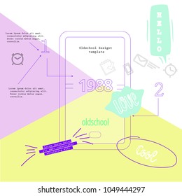 Old School Design Retro Design Infographic Stock Vector (Royalty Free ...