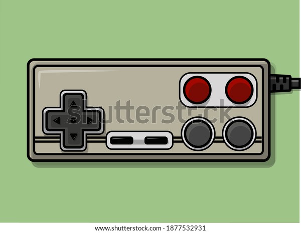 Old School Gamepad Buttons Stock Vector (Royalty Free) 1877532931 ...