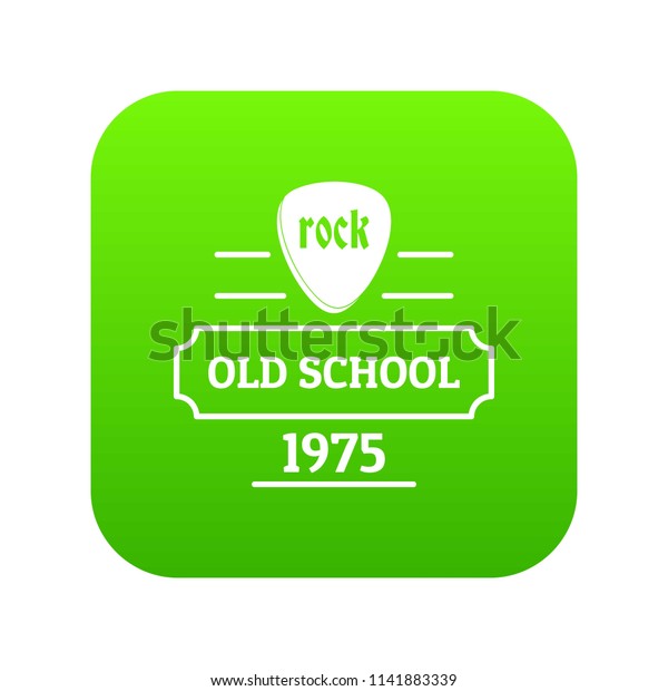 Old School Icon Green Vector Isolated Stock Vector (Royalty Free ...