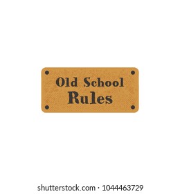 Old School Label On Retro Card Stock Vector (Royalty Free) 1044463729 ...