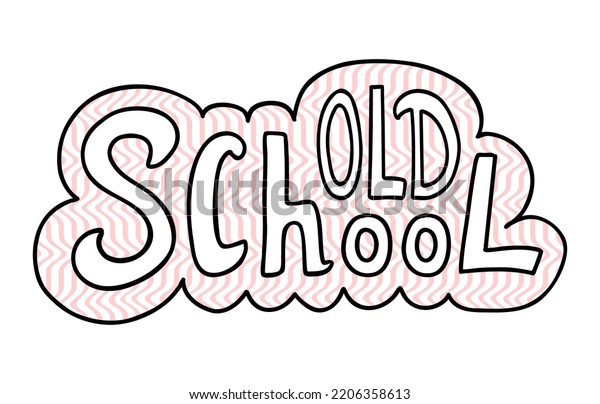 Old School Lettering On 70s Style Stock Vector (Royalty Free ...