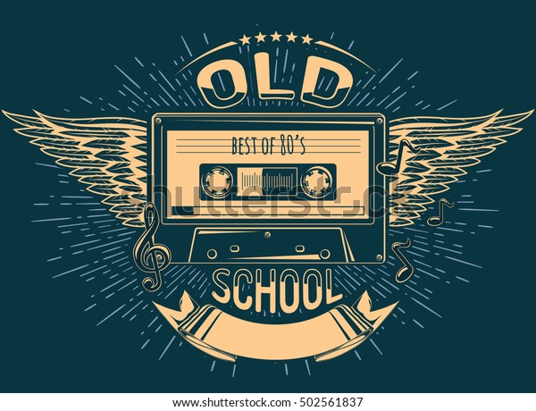 Old School Music Emblem Stock Vector (Royalty Free) 502561837