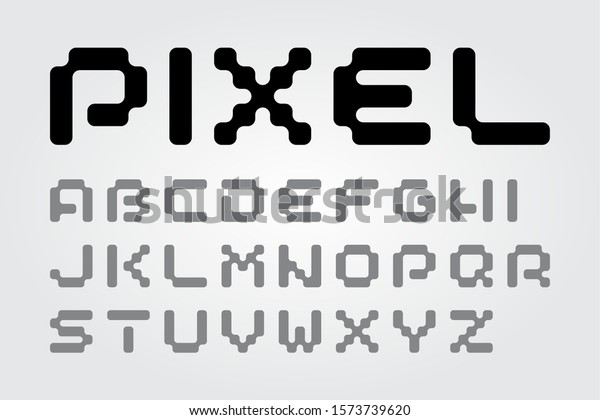Old School Pixel Font Modern Reshape Stock Vector (Royalty Free ...