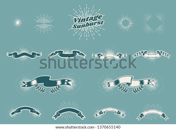 Old School Ribbon Banner Vectors Collection Stock Vector (Royalty Free ...