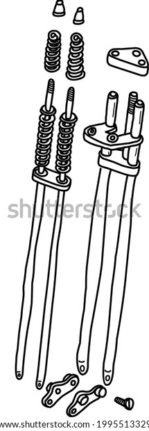 Old School Springer Line Art Stock Vector (Royalty Free) 1995513329 ...