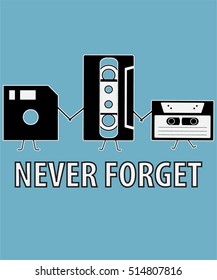 Old School Technology Vector Illustration Editable Stock Vector ...