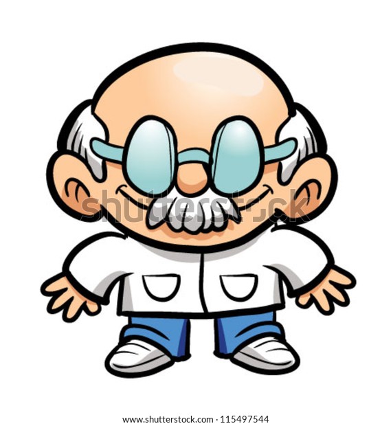 Old Scientist Cartoon Stock Vector (Royalty Free) 115497544