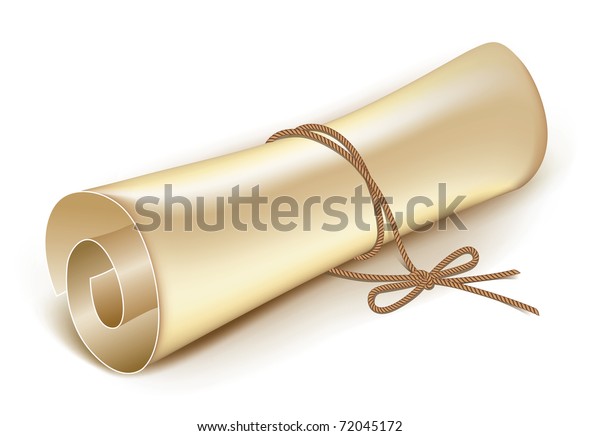 Old Scroll Tied Rope On Bow Stock Vector (Royalty Free) 72045172