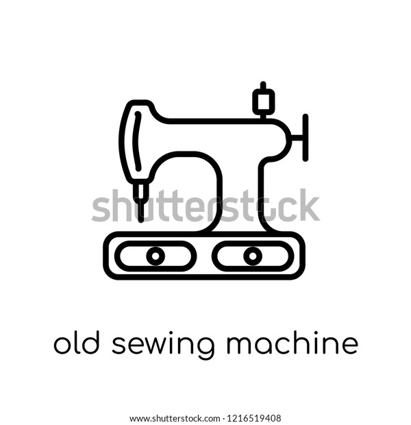 Old Sewing Machine Icon Trendy Modern Stock Vector (Royalty Free ...