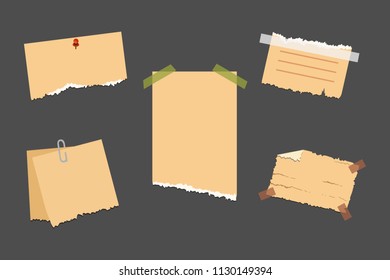 Old Torn Paper Ragged Edge Vintage Stock Vector (Royalty Free) 1130149394