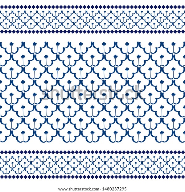 Old Traditional Chinaware Porcelain Pattern Vector Stock Vector ...