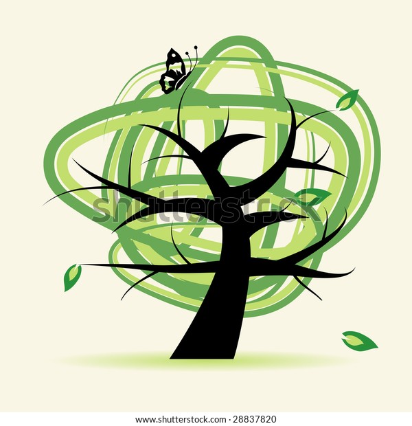 Old Tree Illustration Your Design Stock Vector (Royalty Free) 28837820 ...