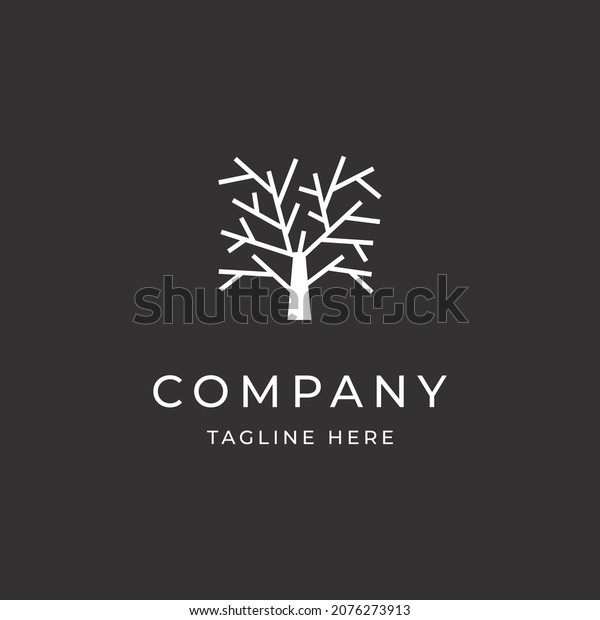 Old Tree Logo Design Illustration Vector Stock Vector (Royalty Free ...