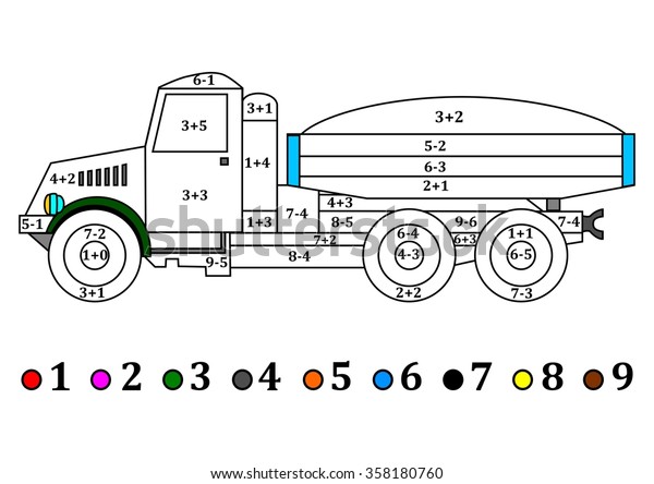 Old Truck Numerical Examples Little Kids Stock Vector (Royalty Free ...