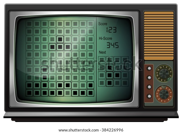 Old Tv Game Stock Vector (Royalty Free) 384226996 | Shutterstock