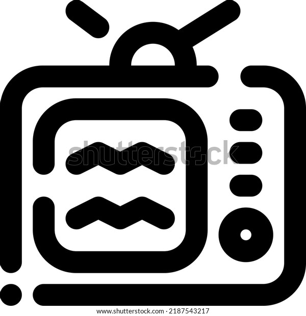 Old Tv Line Style Icon Vector Stock Vector (Royalty Free) 2187543217 ...