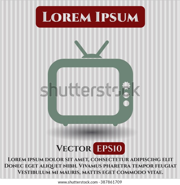 Old Tv Television Symbol Stock Vector (Royalty Free) 387861709
