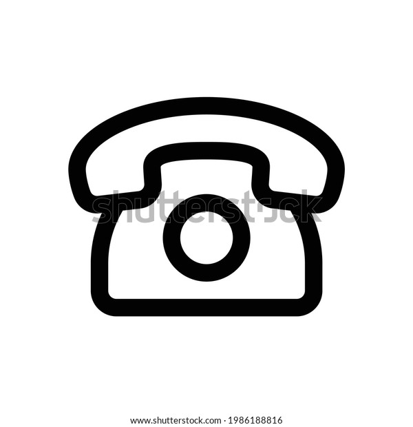 Old Typical Classic Phone Icon Vector Stock Vector (Royalty Free ...