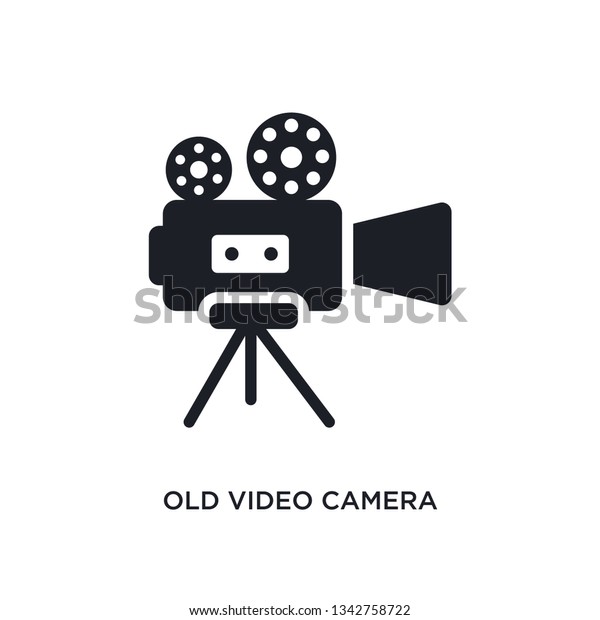 Old Video Camera Isolated Icon Simple 스톡 벡터(로열티 프리) 1342758722 ...