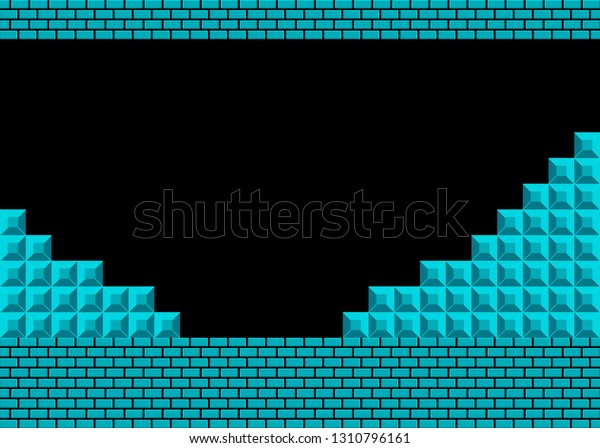 Old Video Game Retro Style Background Stock Vector (Royalty Free ...