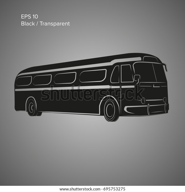 Old Vintage American Bus Vector Illustration Stock Vector (Royalty Free ...