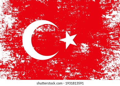 Old Vintage Flag Turkey Stock Vector (Royalty Free) 1931813591 ...