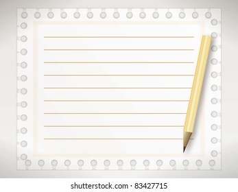 Old Vintage Notepad List Pencil Stock Vector (Royalty Free) 83427715