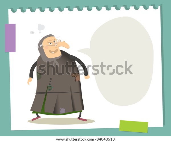 Old Witch Cartoon Vector Funny Character Stock Vector (Royalty Free ...