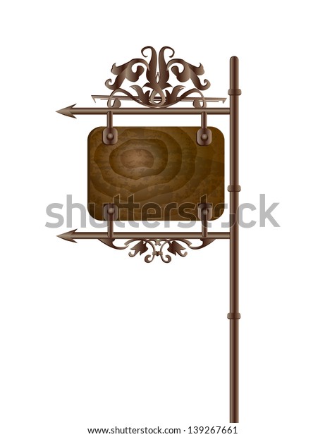 Old Wooden Sign Vector Stock Vector (Royalty Free) 139267661 | Shutterstock
