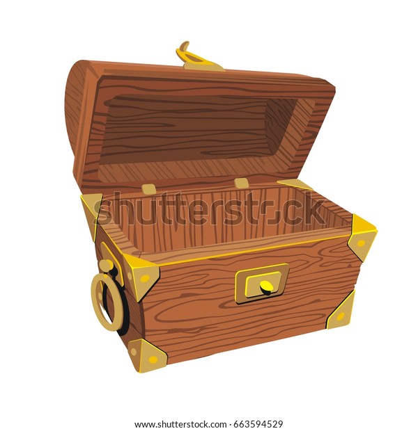 Old Wooden Trunk Background Treasure Vintage Stock Vector (Royalty Free ...