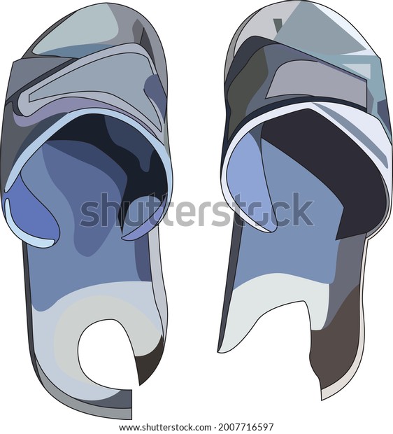 Old Worn Out Sandals That Have Stock Vector (Royalty Free) 2007716597 ...