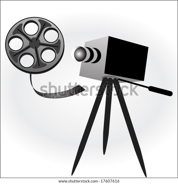 Oldfashioned Camera Film Reel Stock Vector (Royalty Free) 17607616
