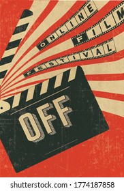 Oldstyle Cinema Poster Vector Retro Poster Stock Vector (Royalty Free ...
