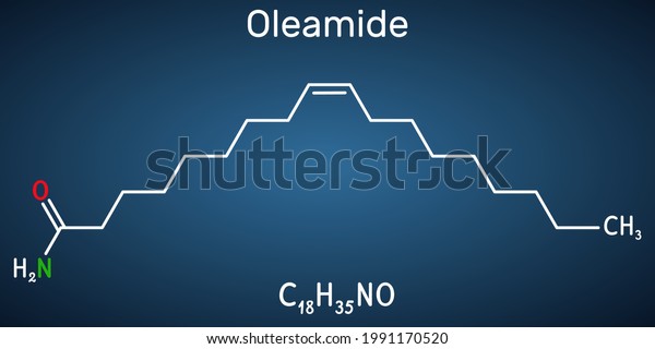 Oleamide Molecule Fatty Amide Derived Oleic Stock Vector (Royalty Free ...