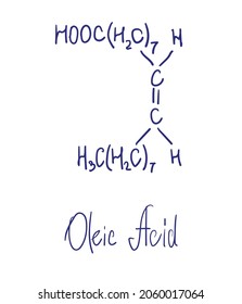 Oleic Acid Chemical Structure Vector Illustration Stock Vector (Royalty ...