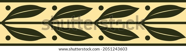 Olive Branch Ancient Greek Pattern Seamless Stock Vector (Royalty Free ...