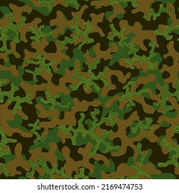 Olive Camouflage Seamless Pattern Camouflage Desert Stock Vector ...
