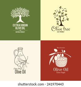 Olive Label Logo Design Stock Vector (Royalty Free) 241970443