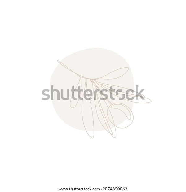 Olive Leaves Continuous Line Art Drawing Stock Vector (Royalty Free ...