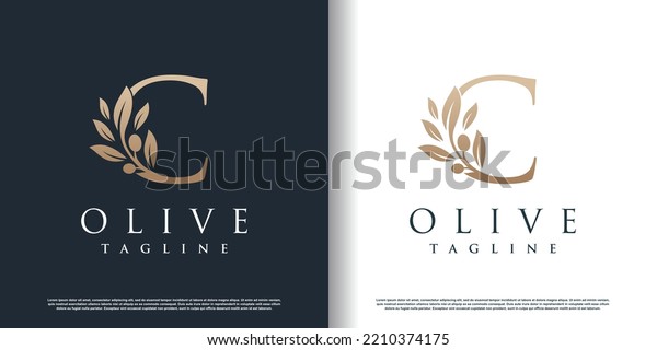 Olive Logo Icon Letter C Concept Stock Vector (Royalty Free) 2210374175 ...