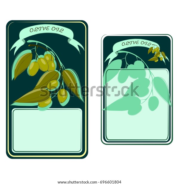 Olive Oil Front Back Label Hand Stock Vector (Royalty Free) 696601804 ...