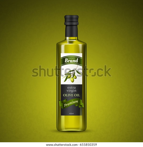Olive Oil Package Design Isolated Olive Stock Vector (Royalty Free ...